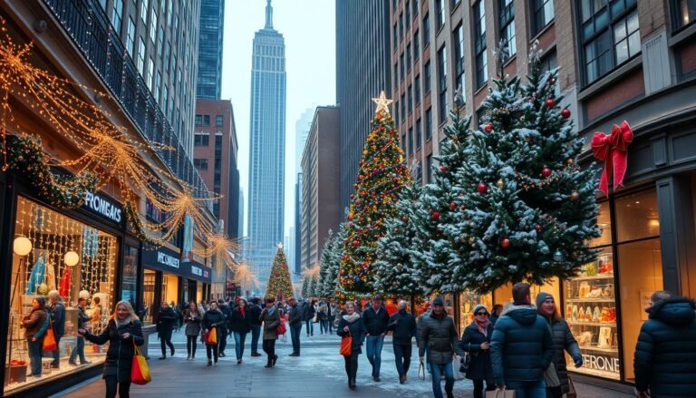 Celebrating The Christmas Holiday In New York City, New York - Shopping ...